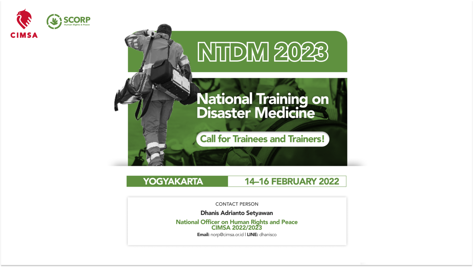 NTDM – National Training on Disaster Medicine 2023 – SCORP