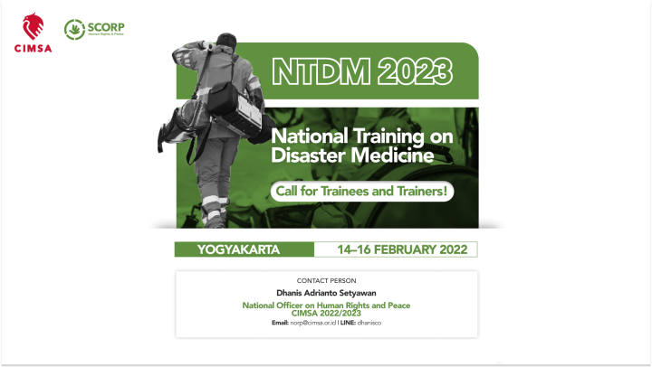 NTDM – National Training on Disaster Medicine 2023 – SCORP